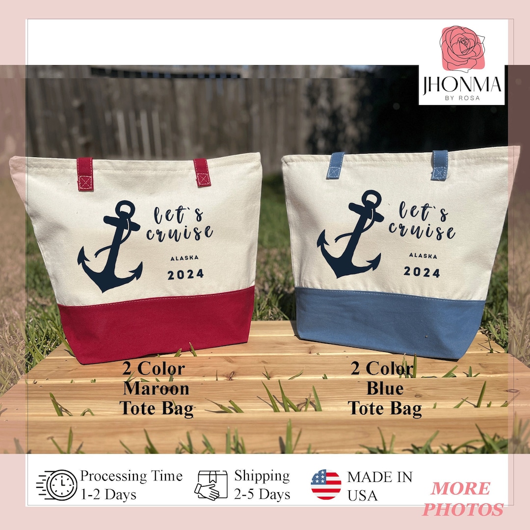 Let's Cruise Tote Bag, Cruising Tote Bag, Cruise Trip Gift, Custom ...