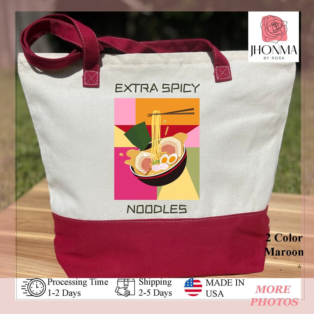 Ramen Tote Bag, Ramen Bowl Mockup, Noodle Canvas Bag, Totes Asian Gifts ...