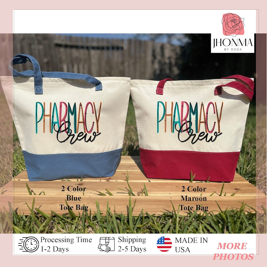 Personalized Pharmacy Crew Tote Bag, Pharmacy Technician Gift, Pharmacy ...