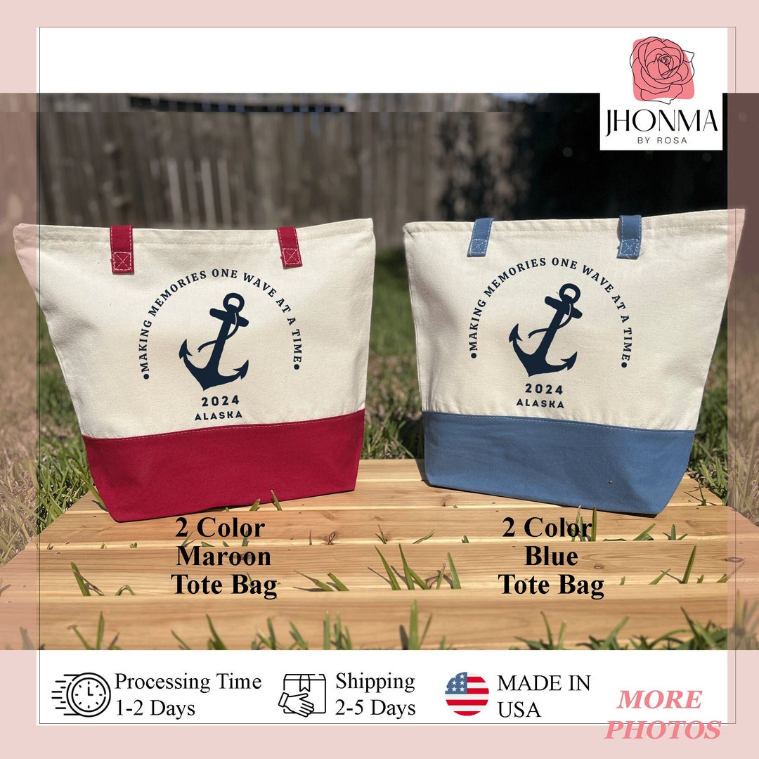 Custom Cruise Canvas Bag, Making Memories One Wave at the Time, Cruise ...