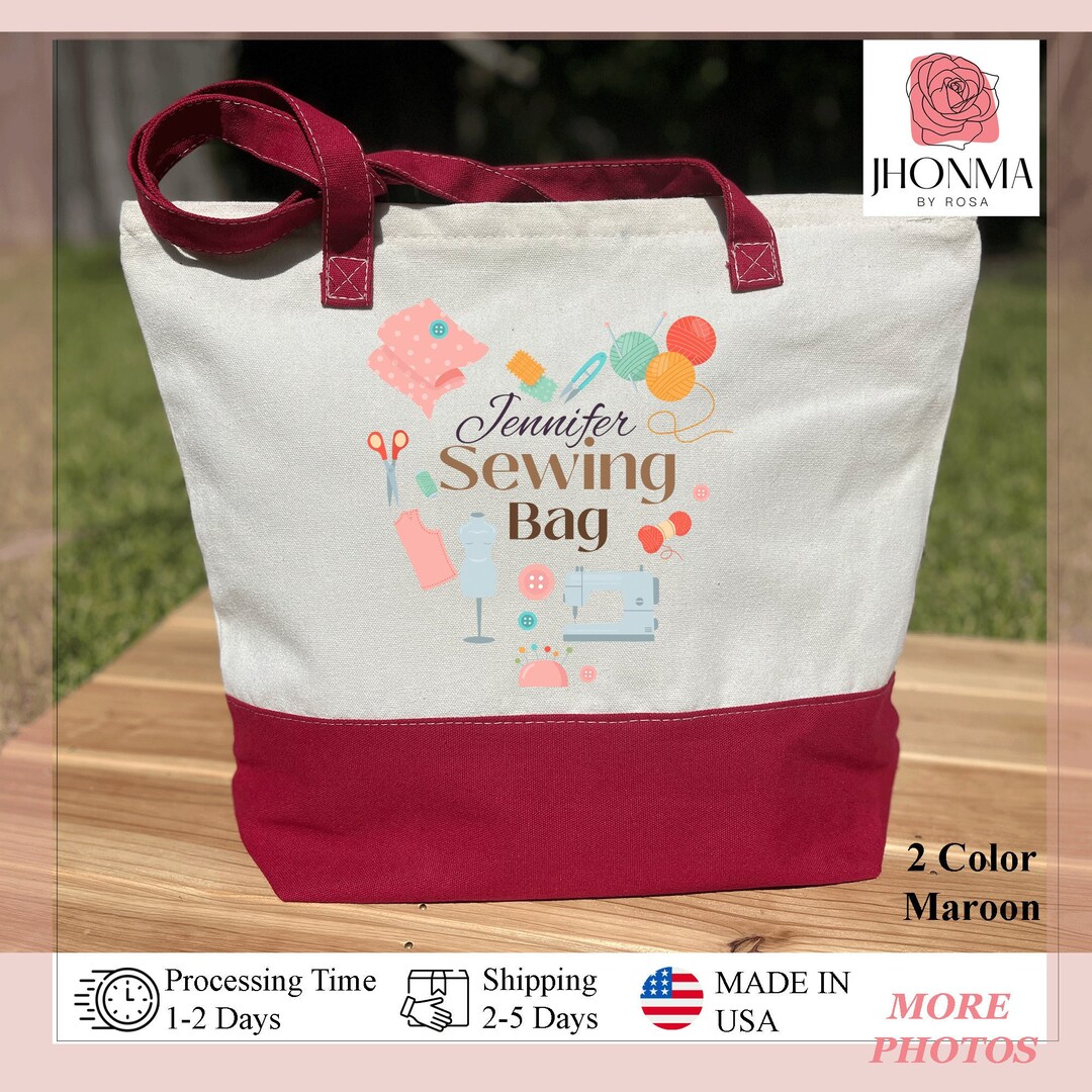 Personalized Sewing Tote Bag, Sewing Basket, Tailor Bag, Funny Sewing ...