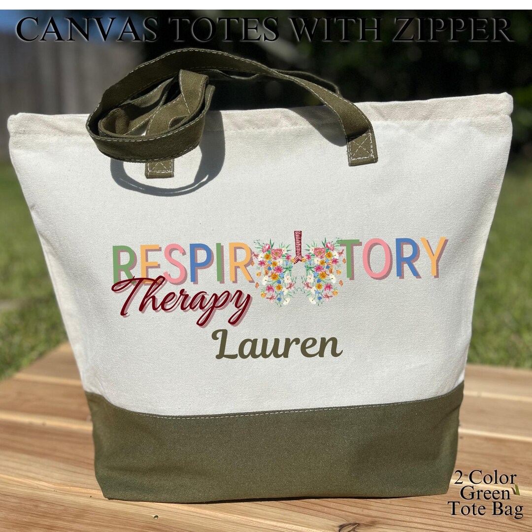 Custom Respiratory Therapist Tote Bag, Personalized Respiratory ...