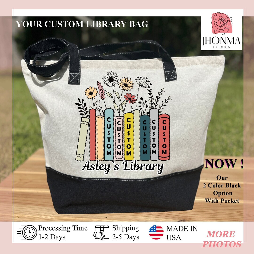 Personalized Favorite Books Tote Bag, Custom Book Tote Bag, Custom ...