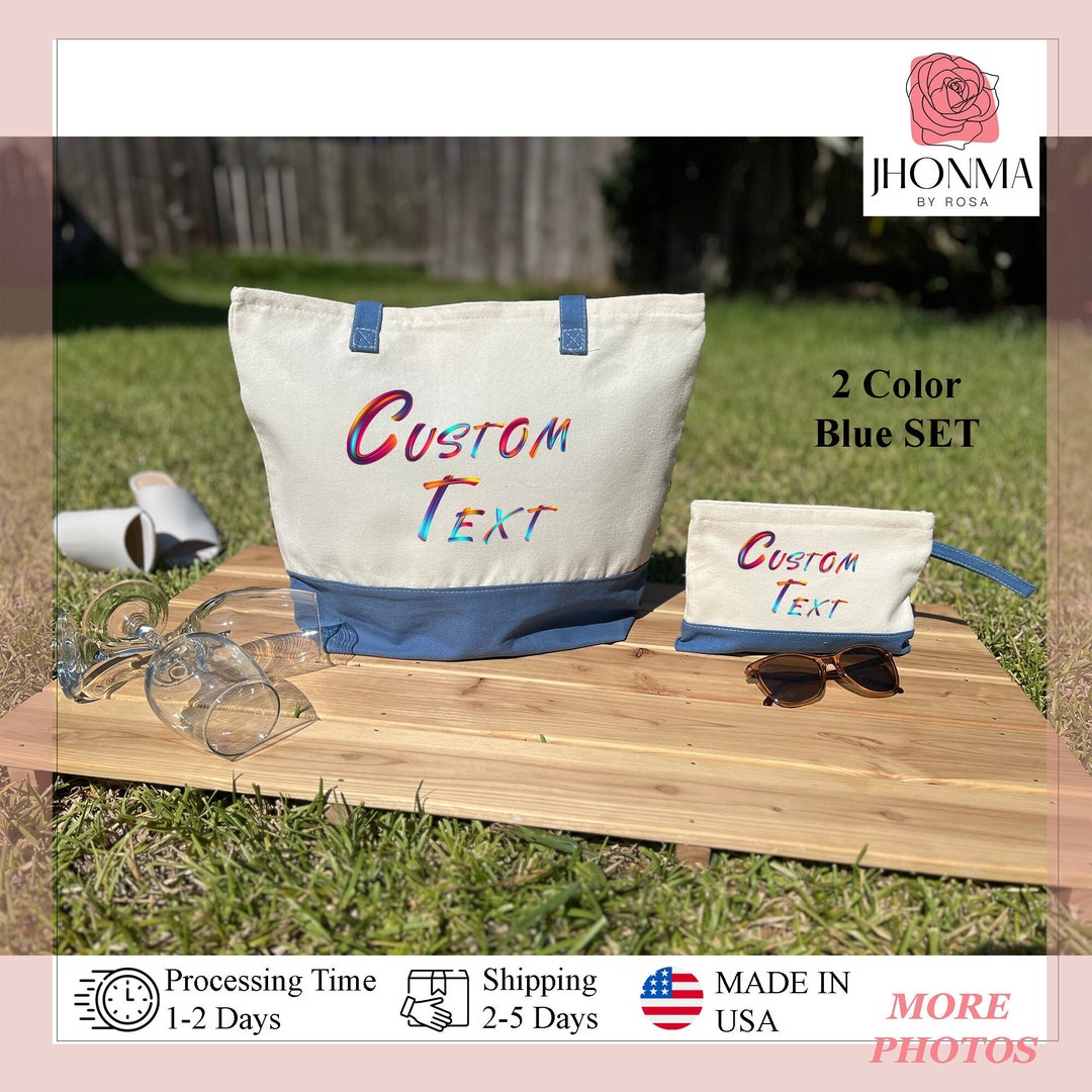 Chose Your Color Tote Bag, Personalized Color Bag, 2 Color Bag, Chose ...