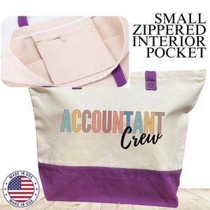Accountant Squad Gift, Personalized Accountant Tote Bag, CPA Bookkeeper ...