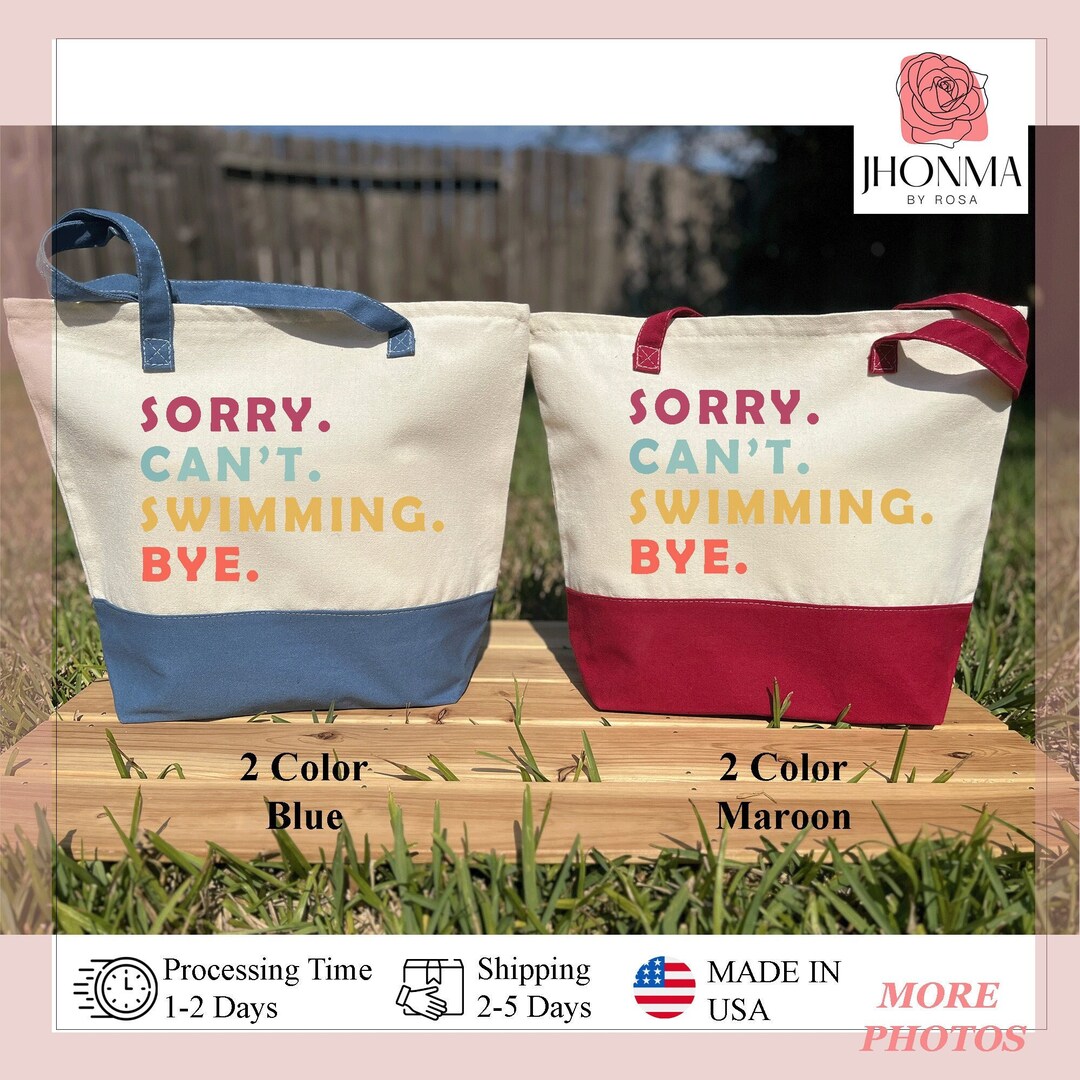 Sorry Can’t Swimming Bye Tote Bag, Swim Gift, Swimming Gift, Swimmer ...