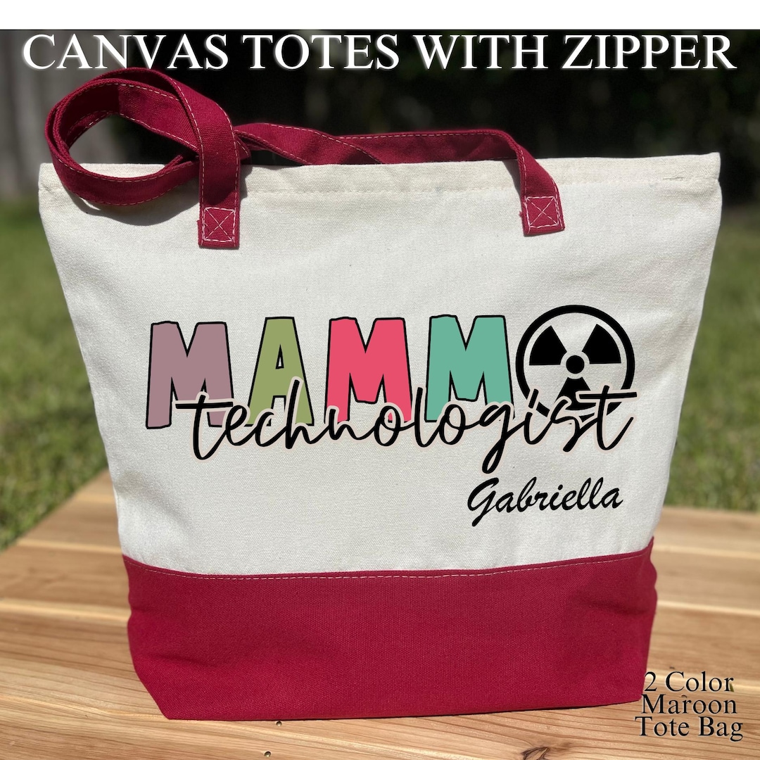 Custom Mammo Technologist Tote Bag, Mammography Tech Gift, Radiology ...