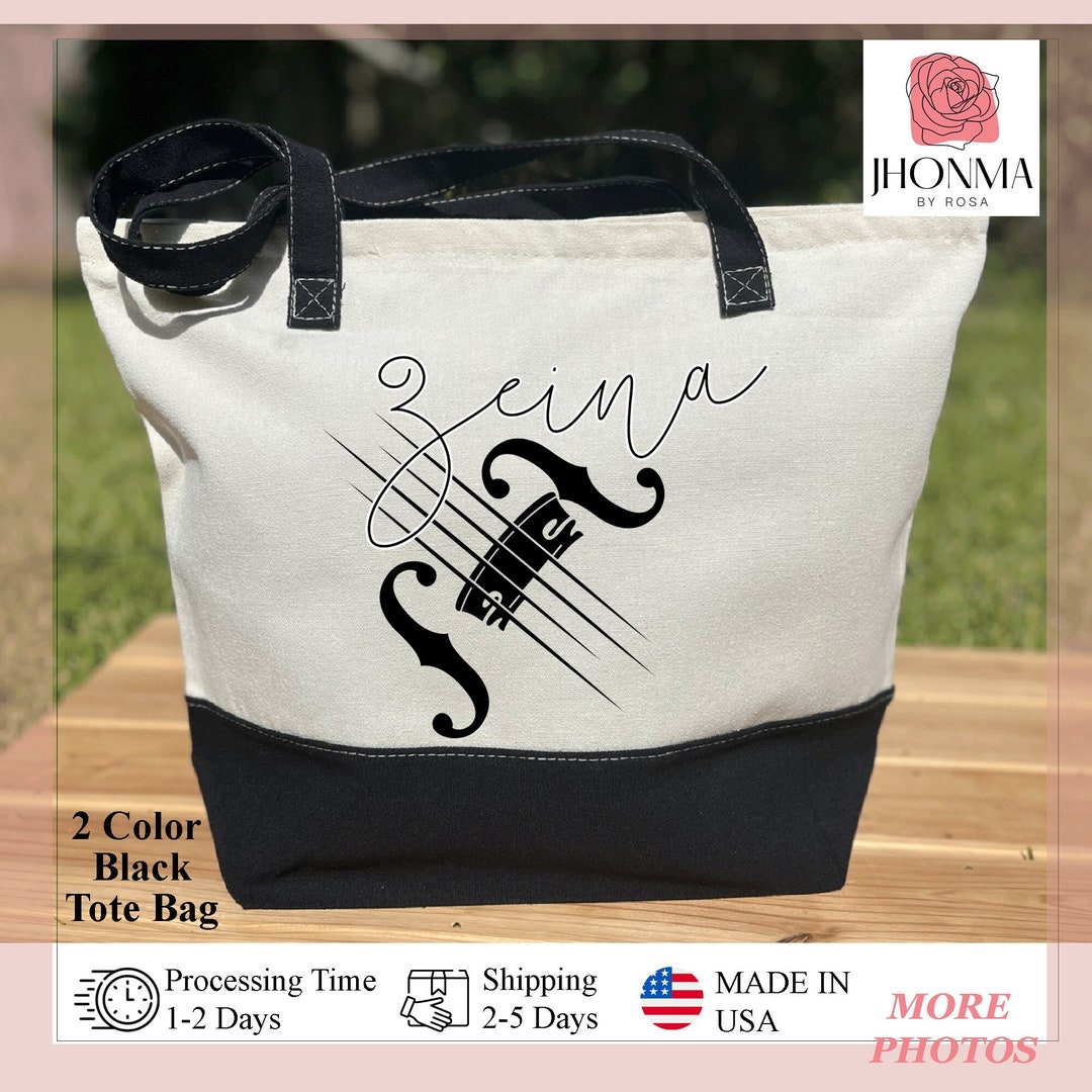 Custom Name Violin Tote Gift Bag, Violin or Viola Class Bag, Violin ...