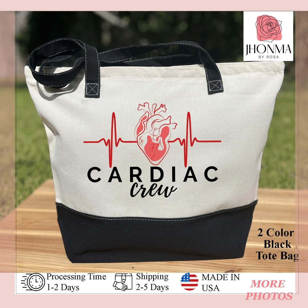 Custom Cardiac Crew Tote Bag, CVICU Team Bag, Cardiac ICU Tech ...