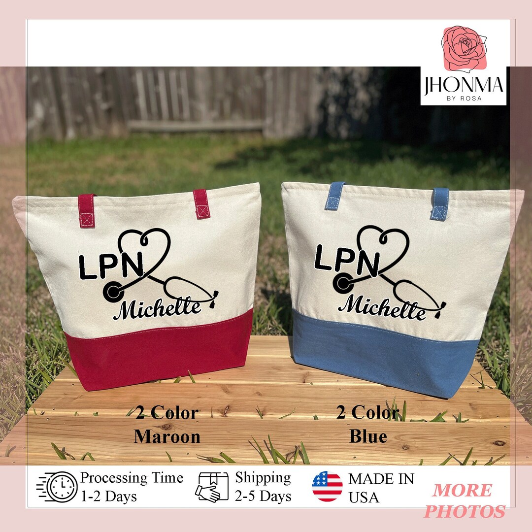 Personalized Licensed Practical Nurse Gift, LPN Nurse Bag, Zippered ...