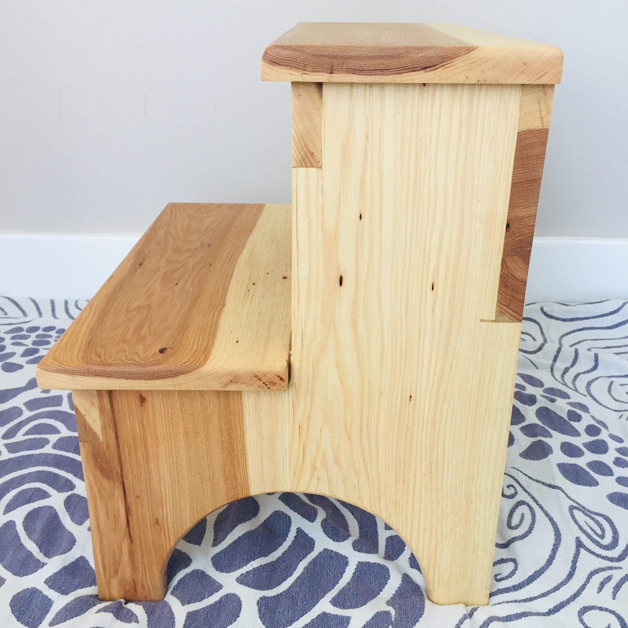 Large Wooden Stool, Minimalist Solid Wood Step Stool, Counter Stepping ...