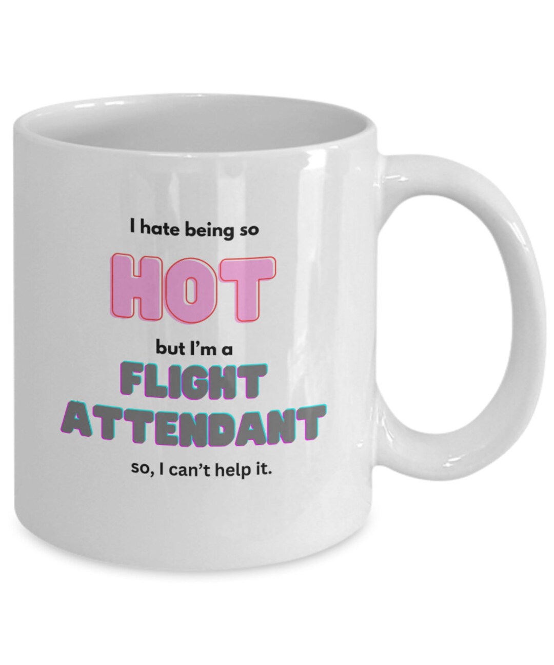Funny Flight Attendant Gift, Cabin Crew Present, Airline Staff Gag Mug ...
