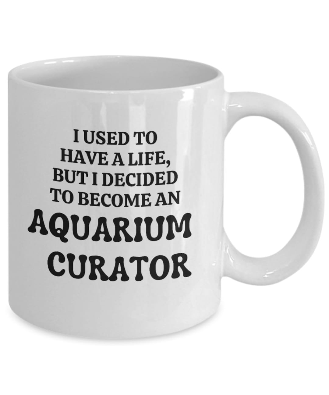 Aquarium Curator Mug, Funny Tropical Fish Keeper Gift, Gag Saltwater ...