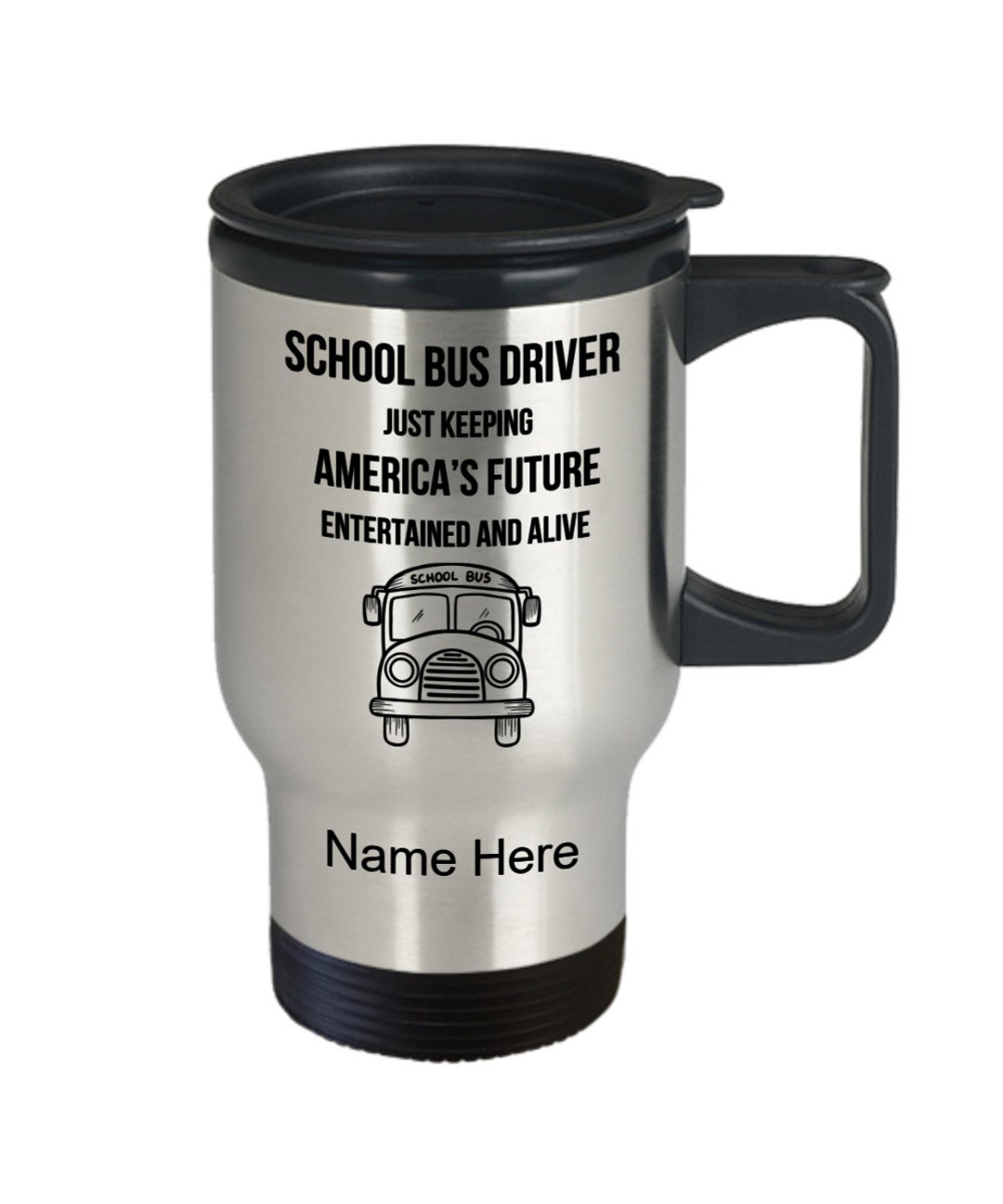 School Bus Driver Travel Mug, School Bus Attendant Gift, Personalized ...
