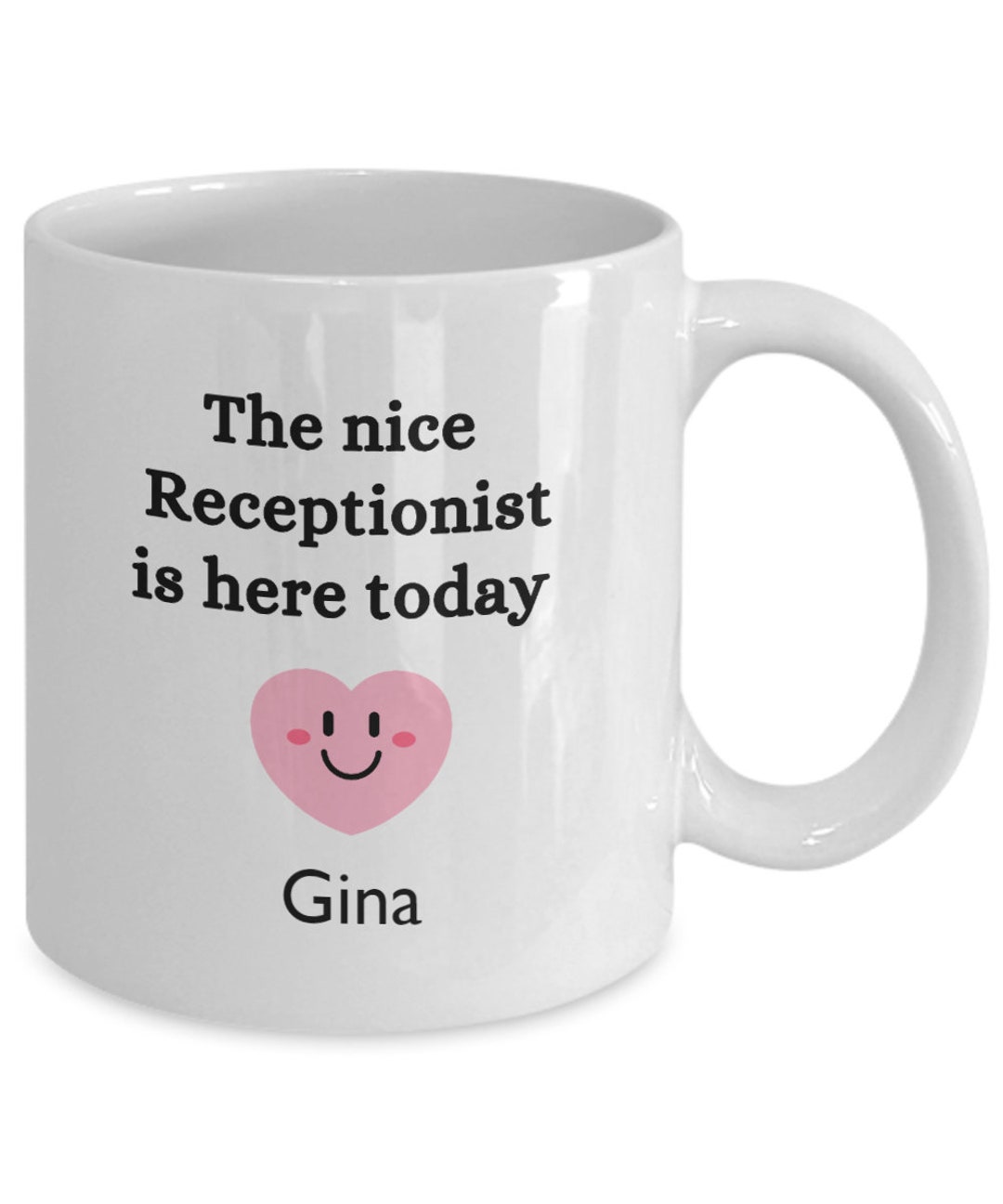 Personalized Receptionist Mug, Office Worker, Custom Christmas Present ...