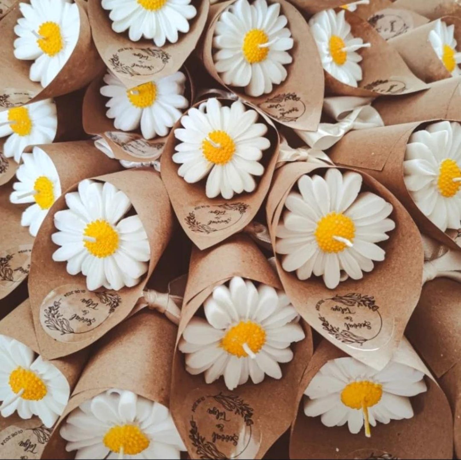 Daisy Flower Candle, Baby Shower Gift,wedding Gift, Flower Candle ...