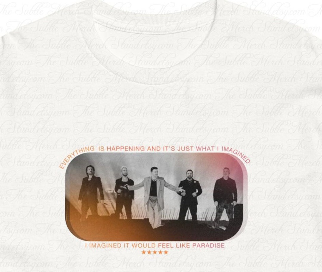 Original Paradise One Night Only Lyric T-shirt NSYNC Crewneck Fan Merch ...