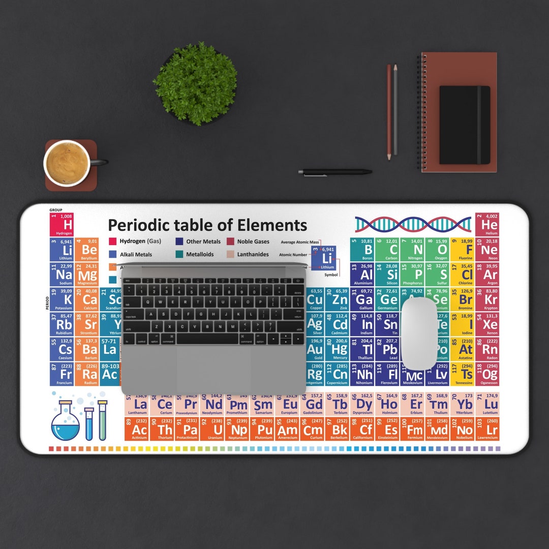 PERIODIC TABLE of Elements Desk Mat Student Gift, Teacher Gift ...
