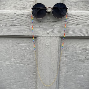 PRIDE Eyeglass Chain/ Pride Flag/ LGBTQIA+/ Fashion Accessory/70cm ...