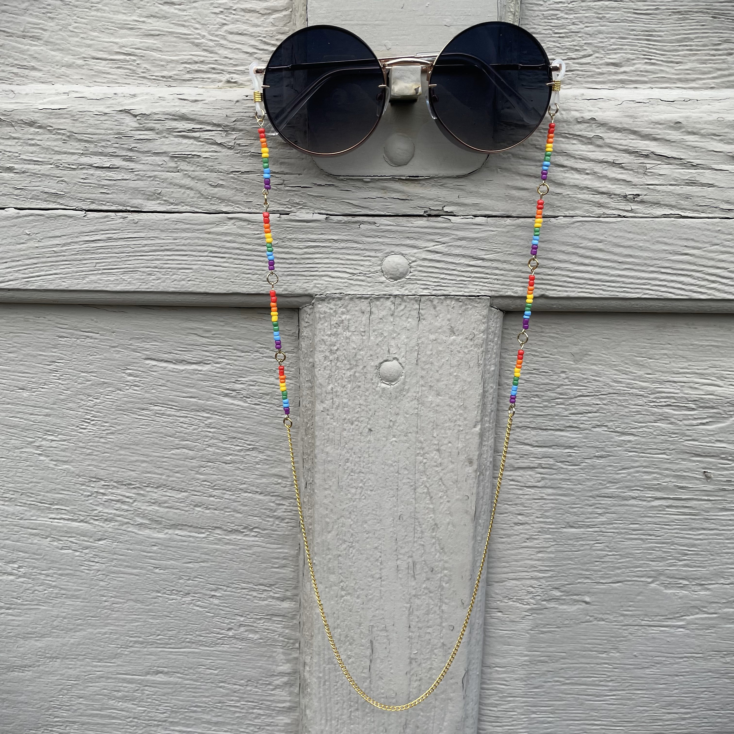 Pride Flag Beaded Eyeglass Chain: LGBTQIA+ Fashion Accessory (70cm) - Etsy