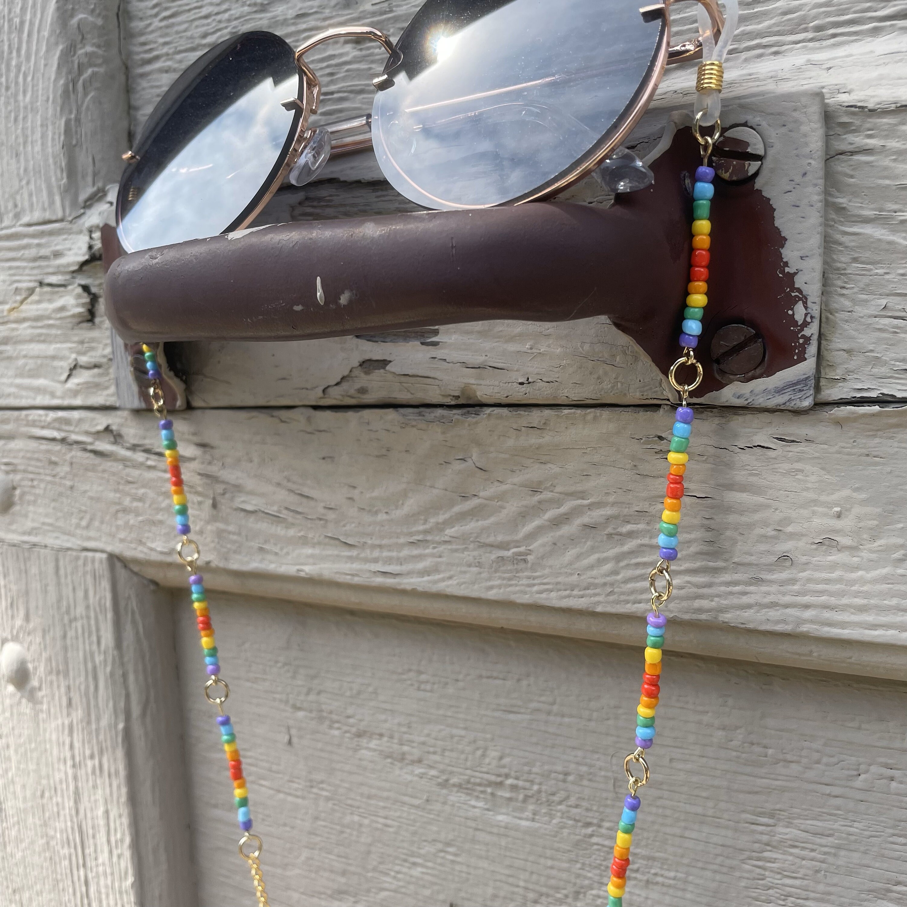 Pride Flag Beaded Eyeglass Chain: LGBTQIA+ Fashion Accessory (70cm) - Etsy