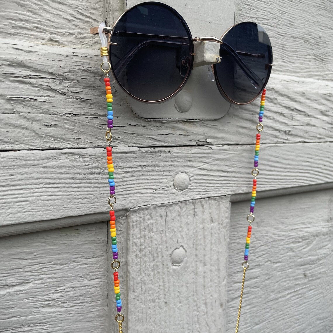 Pride Flag Beaded Eyeglass Chain: LGBTQIA+ Fashion Accessory (70cm) - Etsy