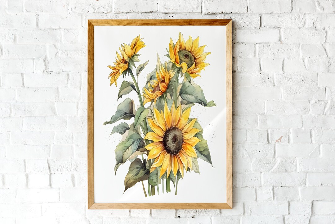 Watercolor Sunflower Printable Art | Fall Wall Art | Fall Print ...
