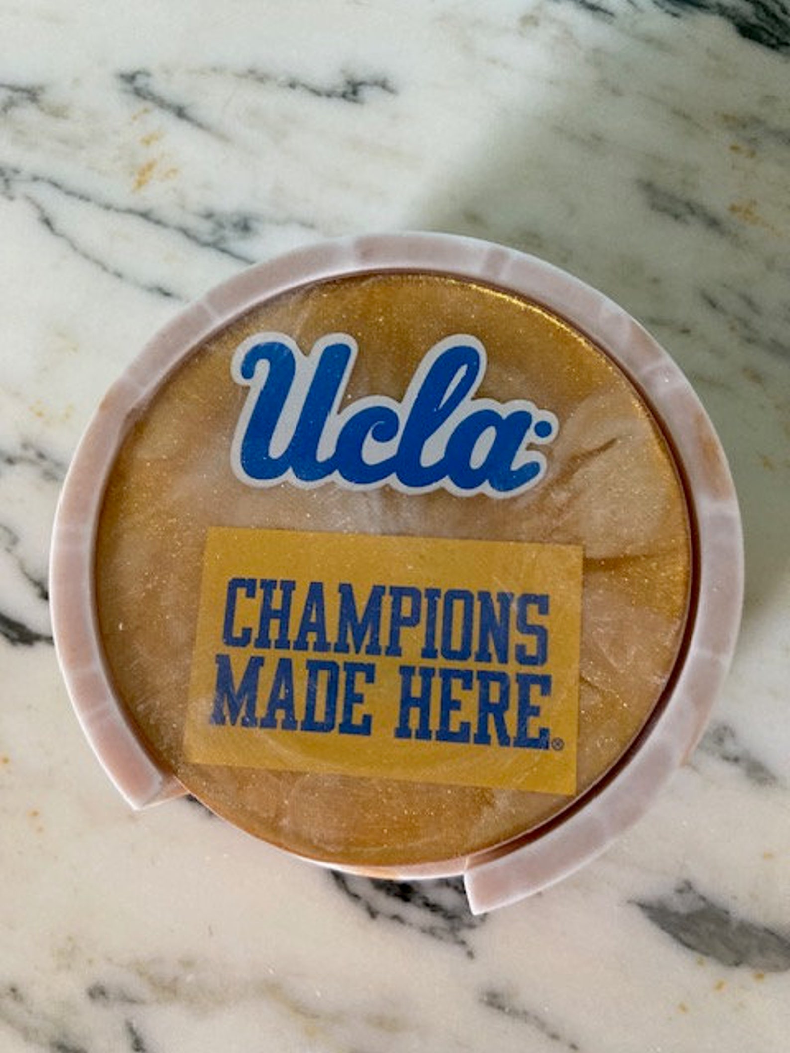 UCLA Coaster Set and Holder Bruin Fan Gift College Alumni Gift - Etsy
