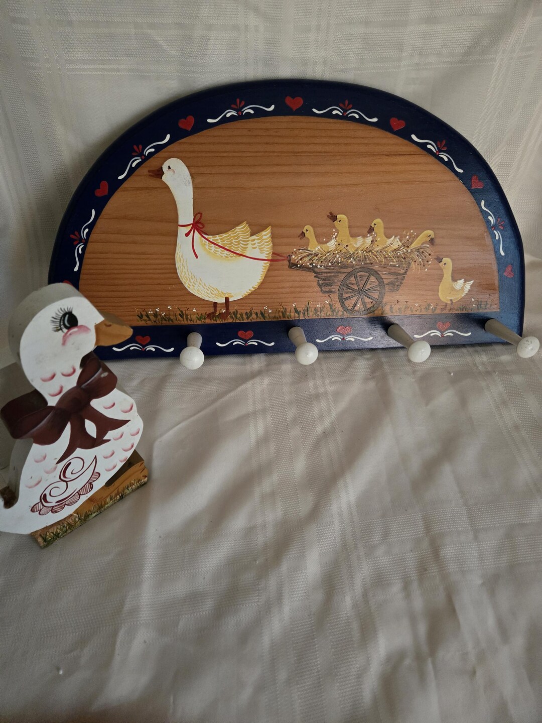 Vintage Rustic Wooden Handmade Duck Coat Rack and Napkin Holder - Etsy