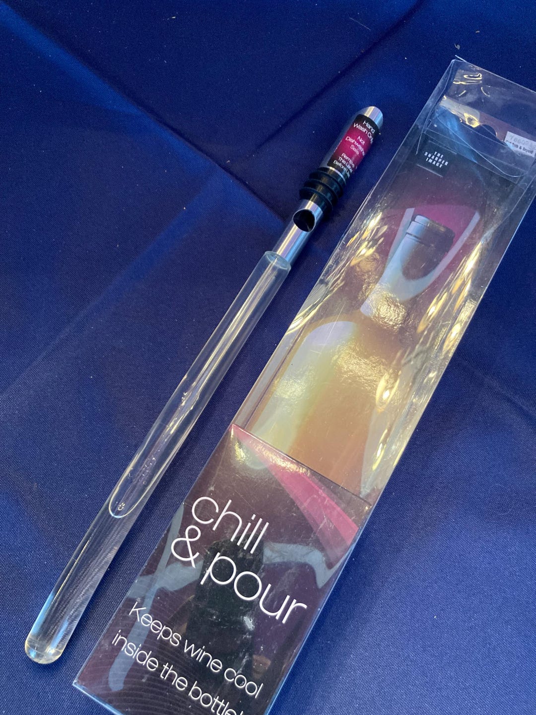 Vintage Chill and Pour Wine Chiller Stick – Stainless Steel Cooling Rod ...