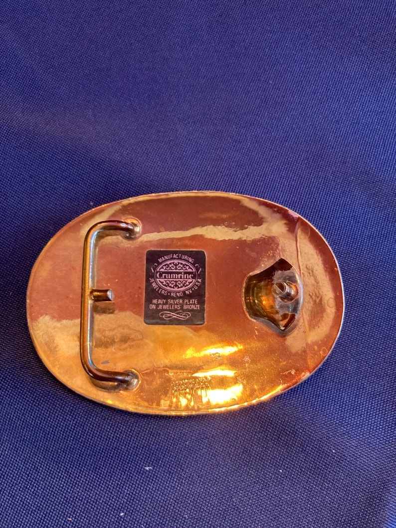 Crumrine Belt Buckle Silver Plate on Jewelers Bronze - Etsy
