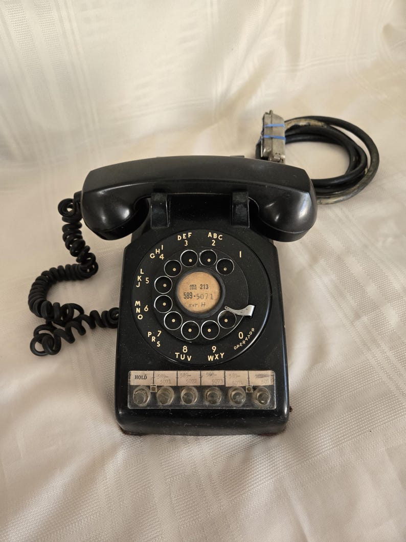 Vintage Rotary Dial Telephone With Hold Buttons Rare Find - Etsy