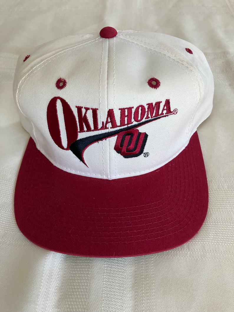 Vintage Oklahoma Sooners Script Snapback Hat | Retro OU College Cap ...