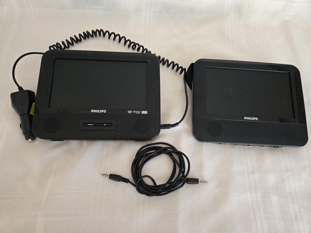 Philips Dual-screen Portable DVD Player - Car Mount Ready - Etsy