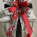Christmas Bow, Farmhouse Christmas Wreath Bow, Christmas Tree Topper ...