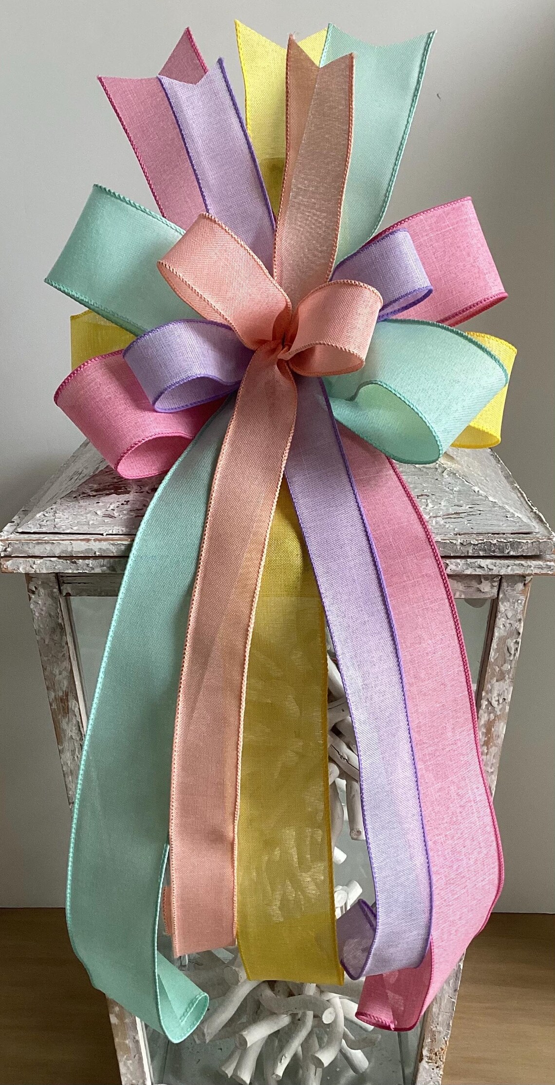 Spring Bow for Wreath, Easter Wreath Bow, Easter Decor, Bow for Easter ...