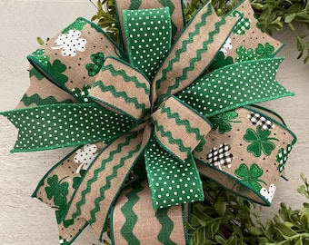 St. Patrick’s Day Wreath Bow, St. Patrick’s Day Lantern Bow, Door ...