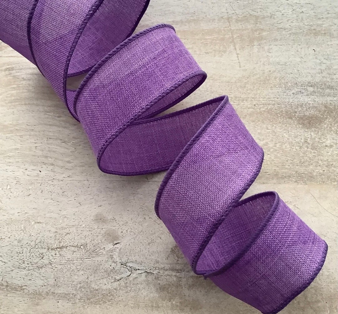 1.5” Purple Wired Ribbon, Summer Wired Ribbon, Craft Ribbon, Purple ...