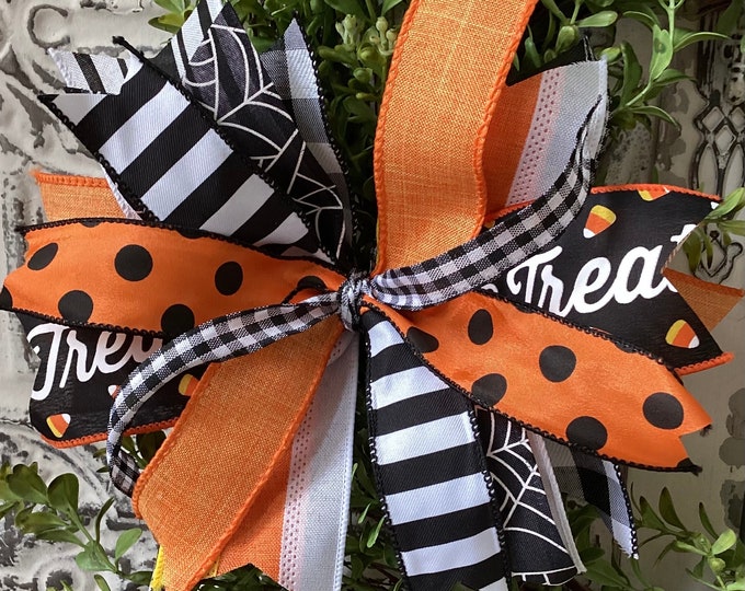 Messy Bow, Halloween Messy Wreath Bow, - Etsy