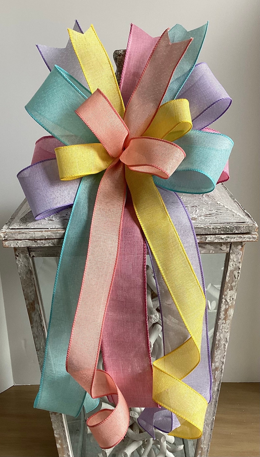 Spring Bow for Wreath, Easter Wreath Bow, Easter Decor, Bow for Easter ...