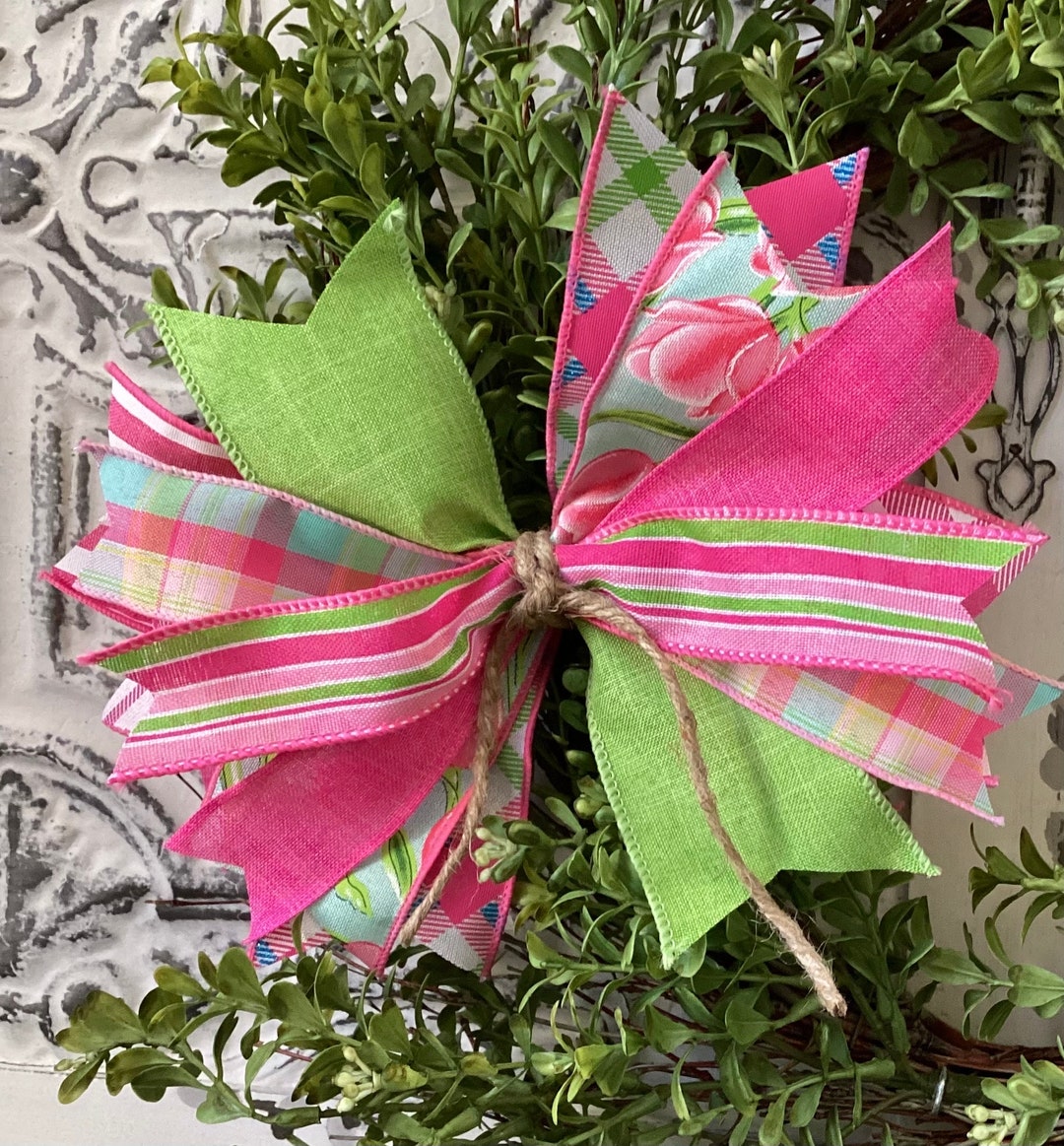 Messy Bow, Spring Messy Wreath Bow - Etsy