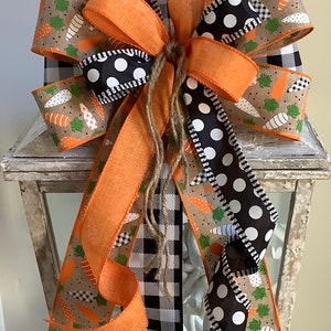 Easter Carrot Bow, Easter Wreath Bow, Easter Carrots Decor Bow, Bow for ...