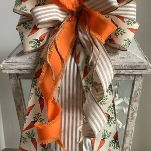 Easter Carrot Wreath Bow, Easter Wreath Bow, Easter Carrots Decor Bow ...