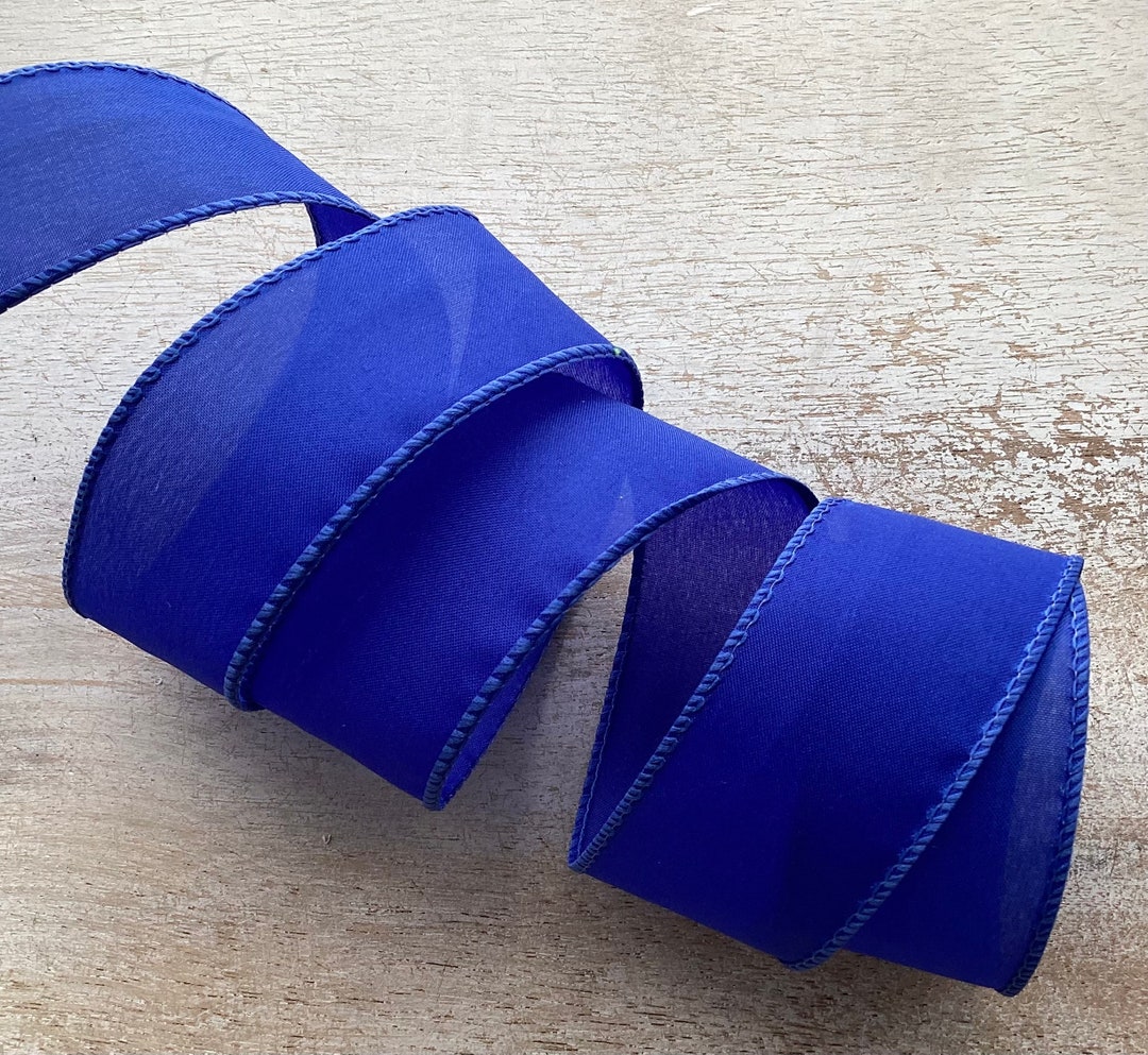 1.5” Blue Wired Ribbon, Everyday Wired Ribbon, Craft Ribbon, Blue Wired ...