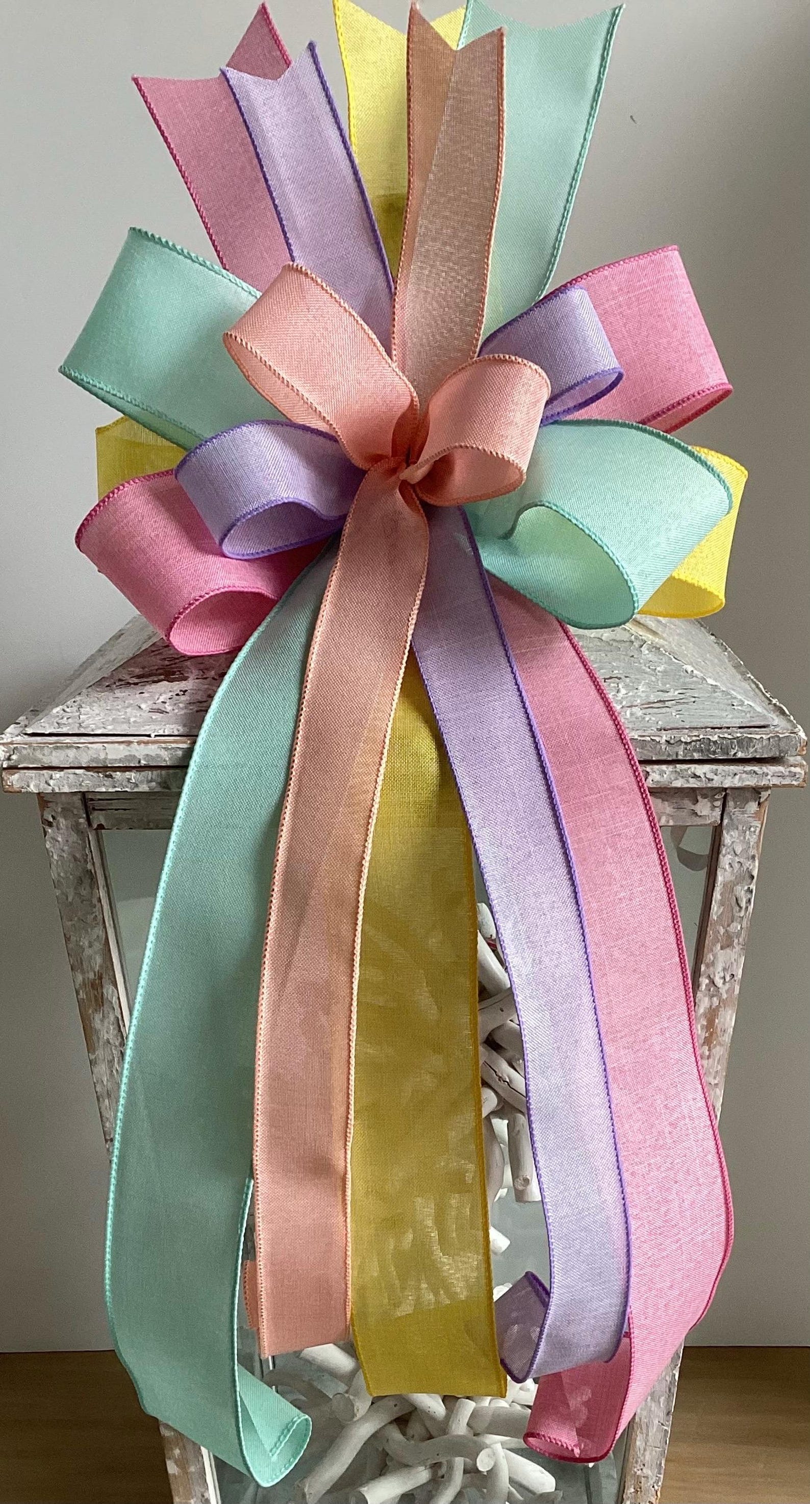 Spring Bow for Wreath, Easter Wreath Bow, Easter Decor, Bow for Easter ...