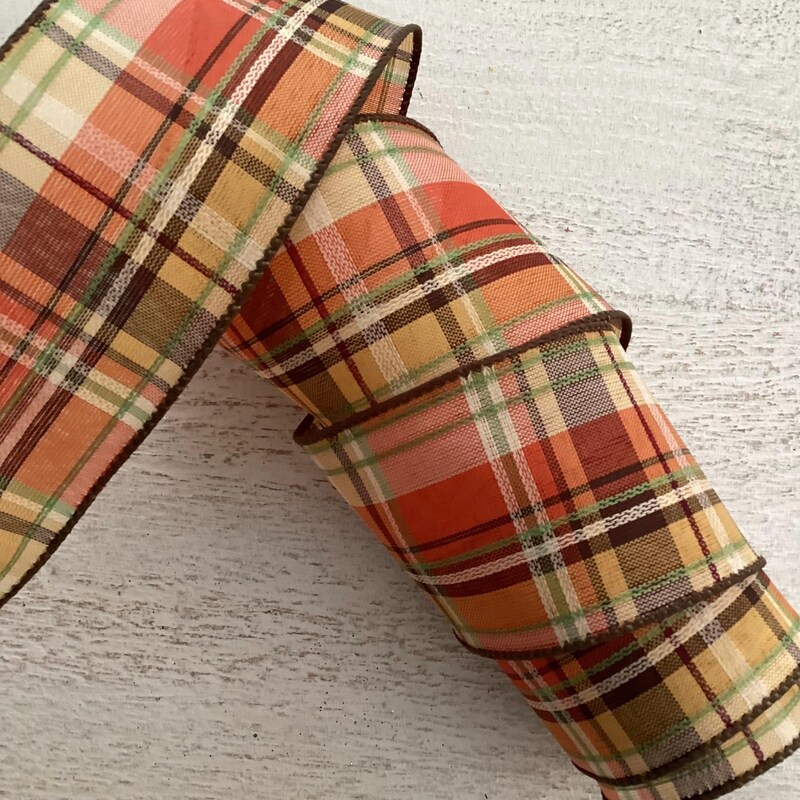 Plaid Wired Ribbon - Etsy