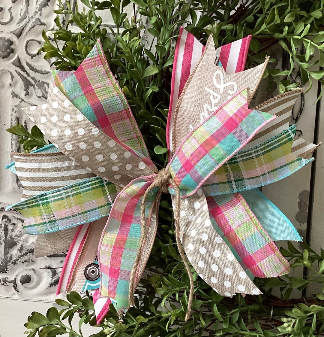 Messy Bow, Spring Messy Wreath Bow - Etsy