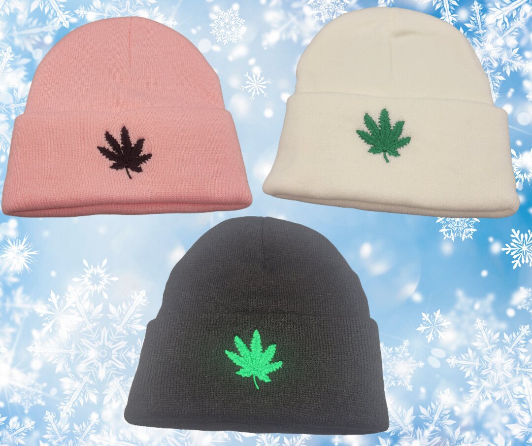 Cannabis Leaf Beanie, 420 Hat, Stoner Hat, Pot Leaf Hat, 420 Beanie - Etsy