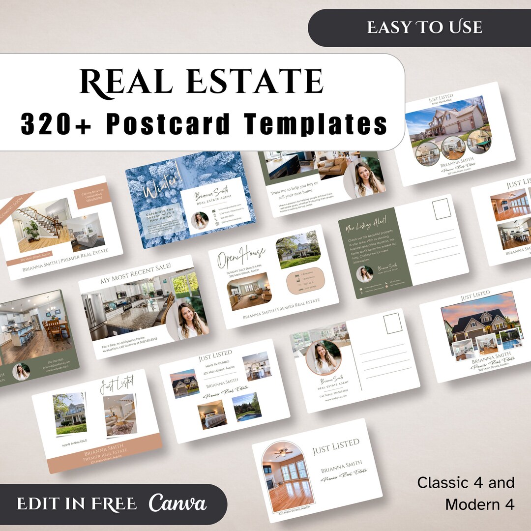 320+ Real Estate Postcard Templates, Real Estate Agent Marketing ...