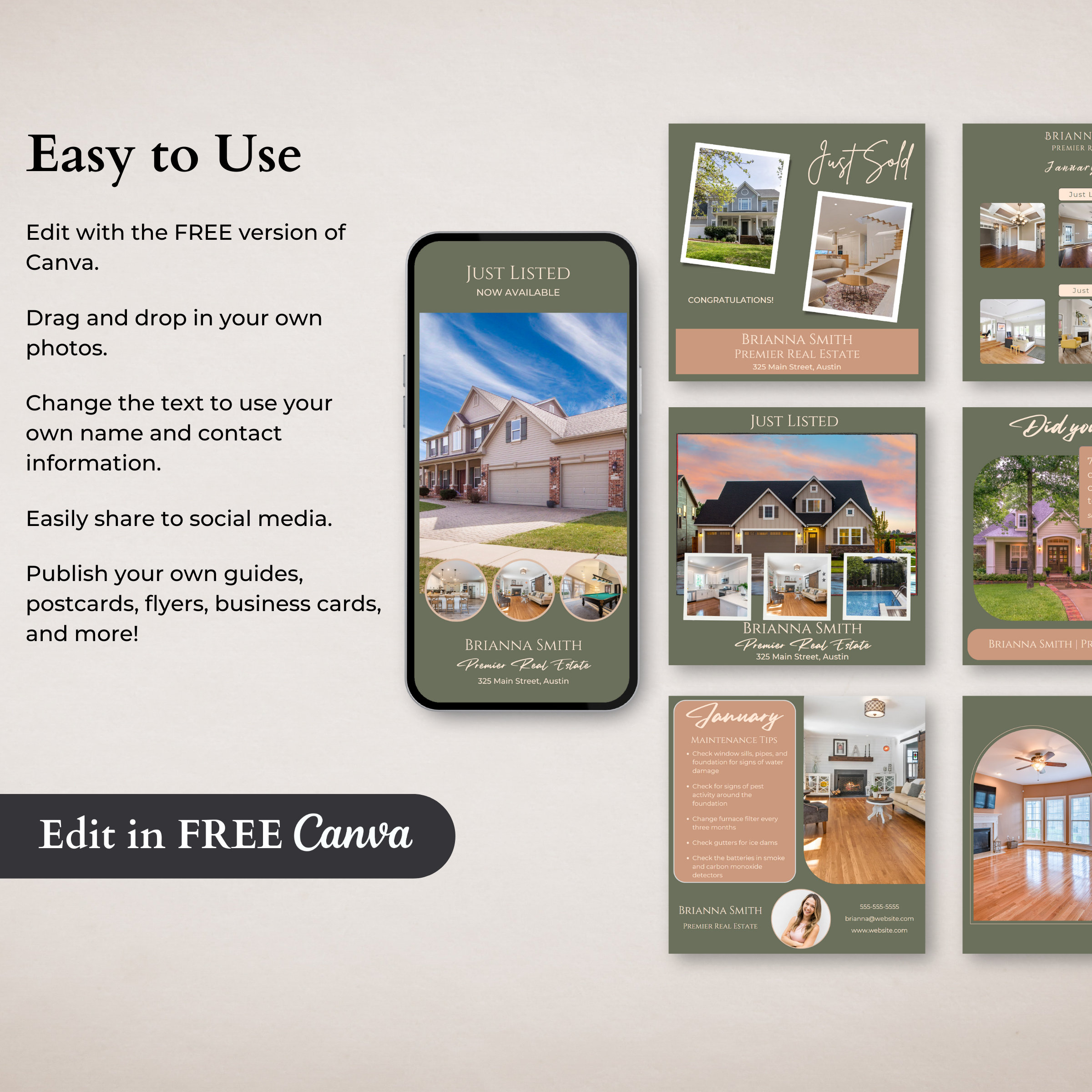 Luxury Real Estate Marketing Templates Bundle, Realtor Marketing ...